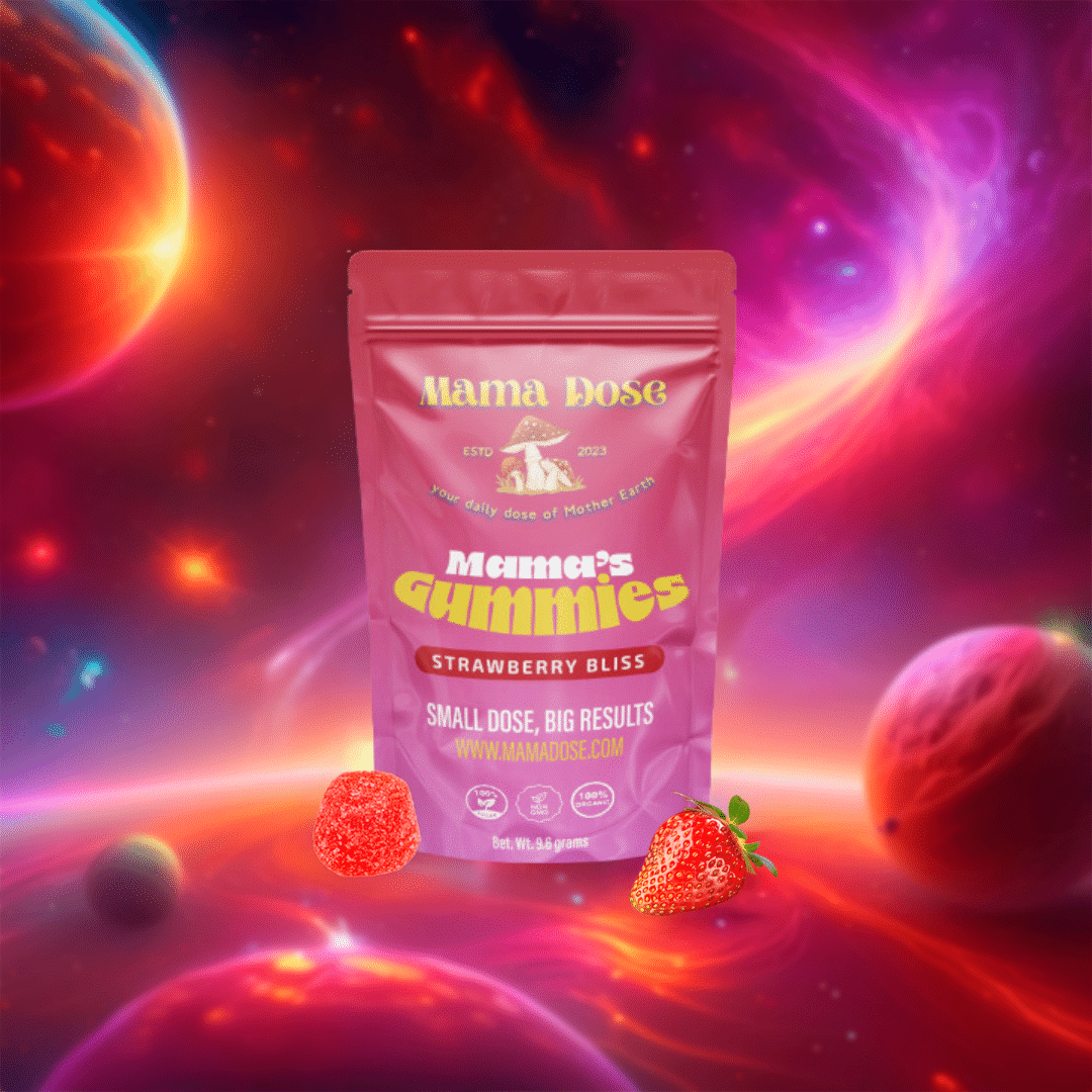 Mama's Strawberry Gummies - Mind-Expanding Delights - Mamadose